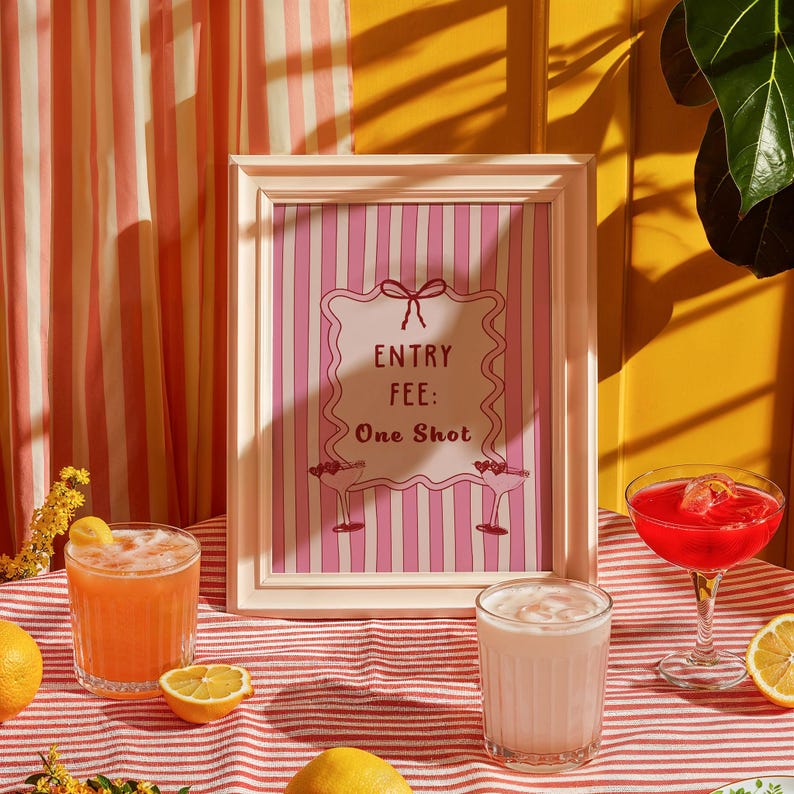 Pink Galentines Day Decor Set of 30 Printables | Digital Download ...