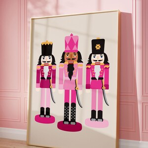 Pink Nutcracker Holiday Print | Digital Download | Pink Christmas ...