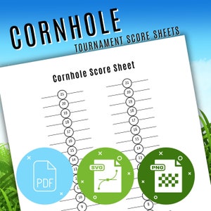 Cornhole Score Sheets | Digital Download Scorecard | Cornhole Template ...