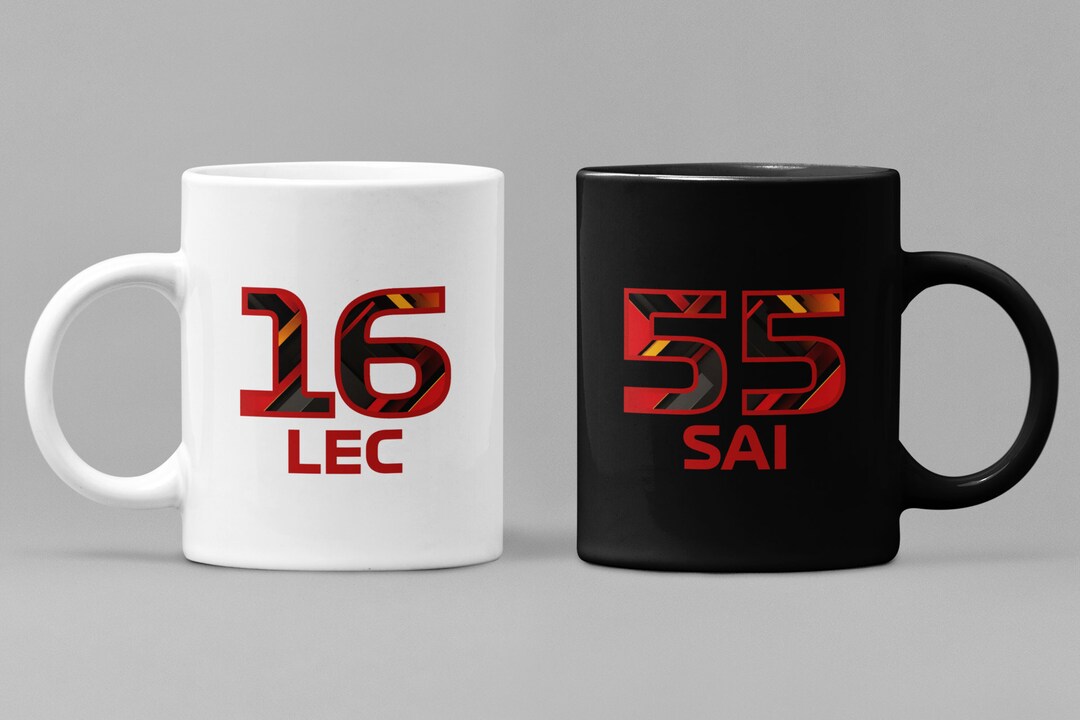 Ferrari F1 Team Drivers Mug, Carlos Sainz, Charles Leclerc, Formula One ...