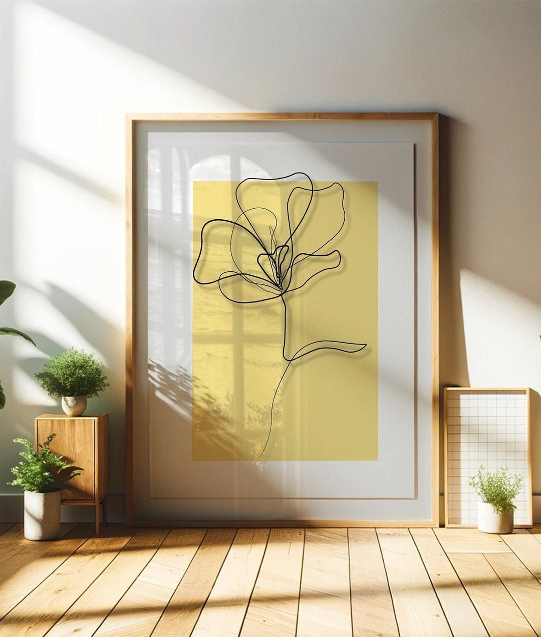 Flower Wall Print | Line Art | Botanical Art | Flower Market | Wall Art ...