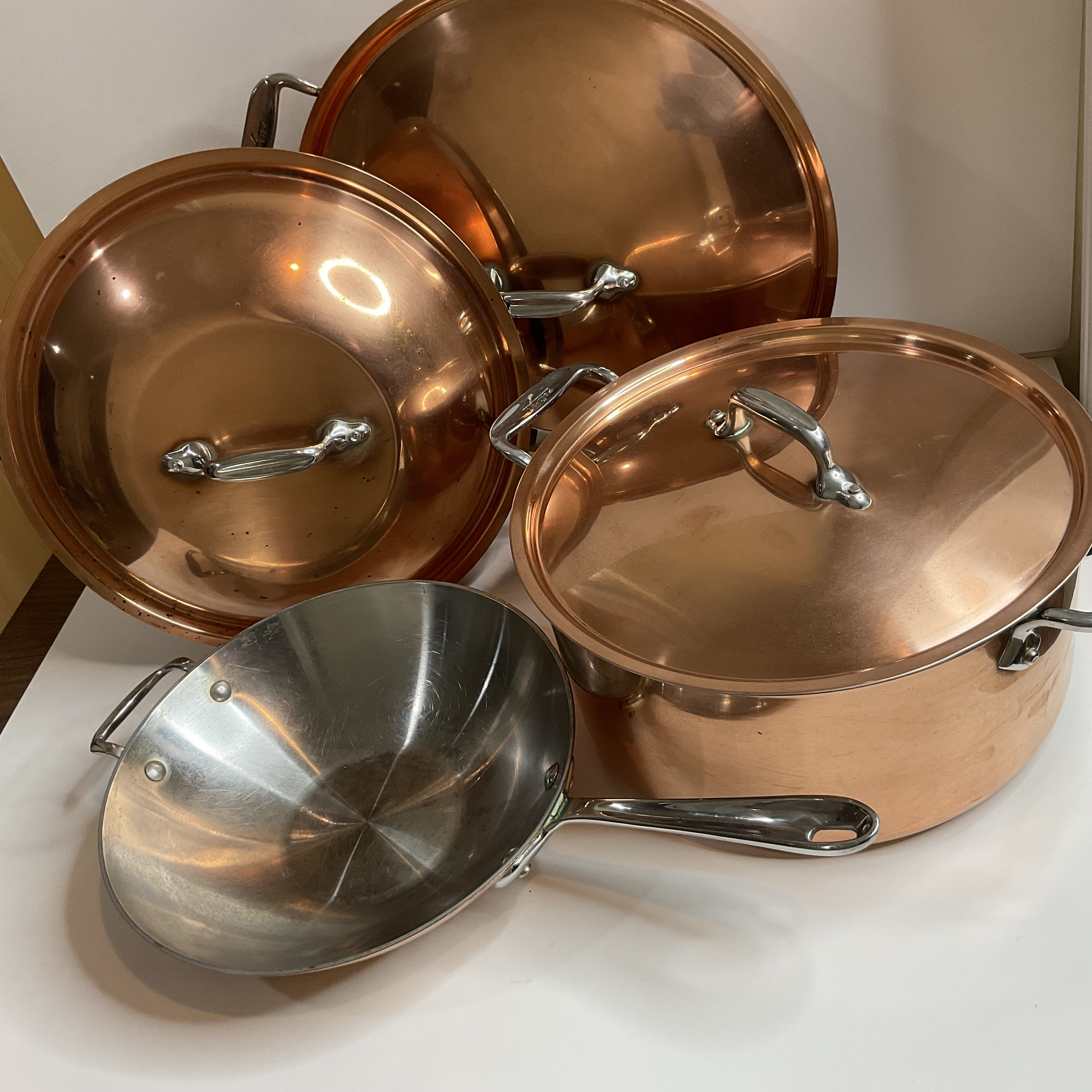 Vintage All Clad Copper Cookware Set - Etsy