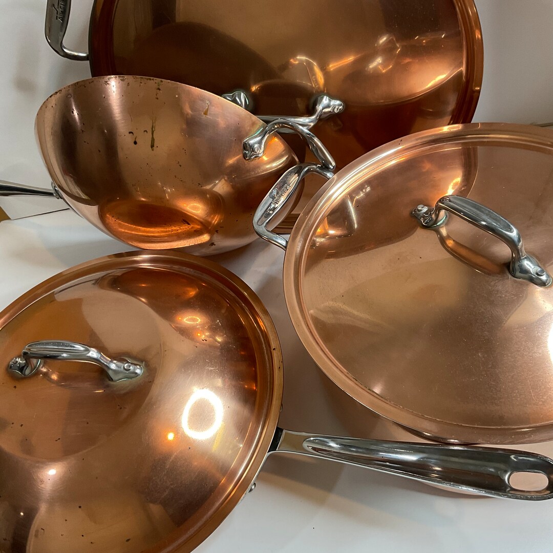 Vintage All Clad Copper Cookware Set - Etsy
