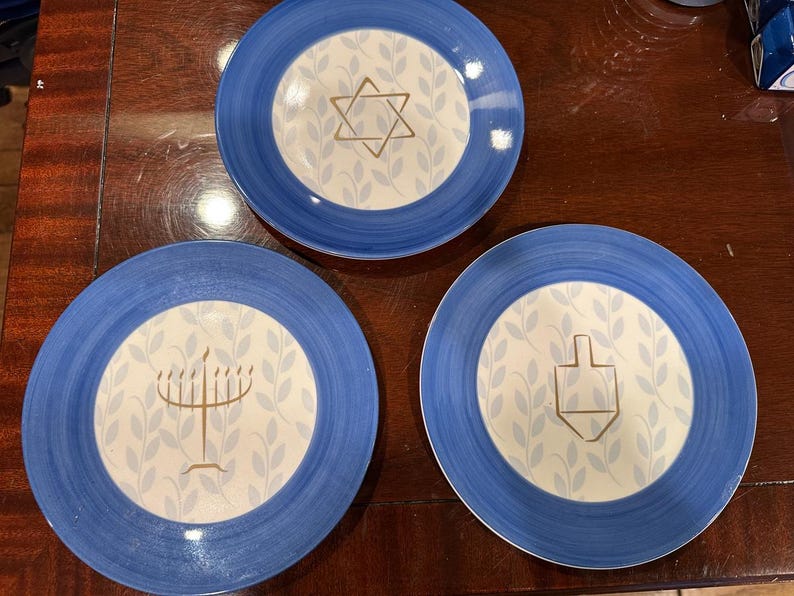 Hanukkah Plates - Etsy