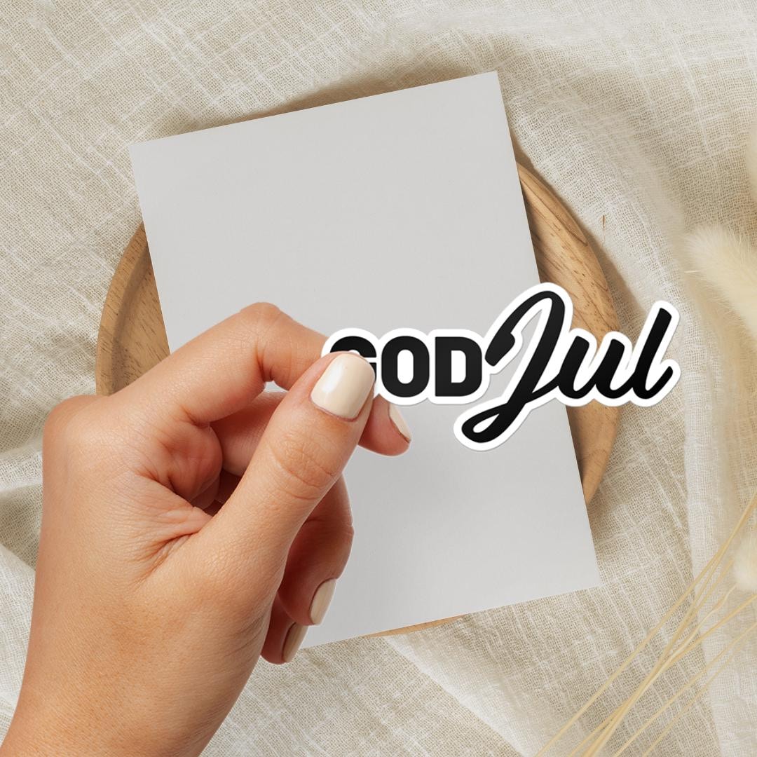 God Jul Sticker, Vinyl Sticker for Laptops, Notebooks, Water Bottle ...