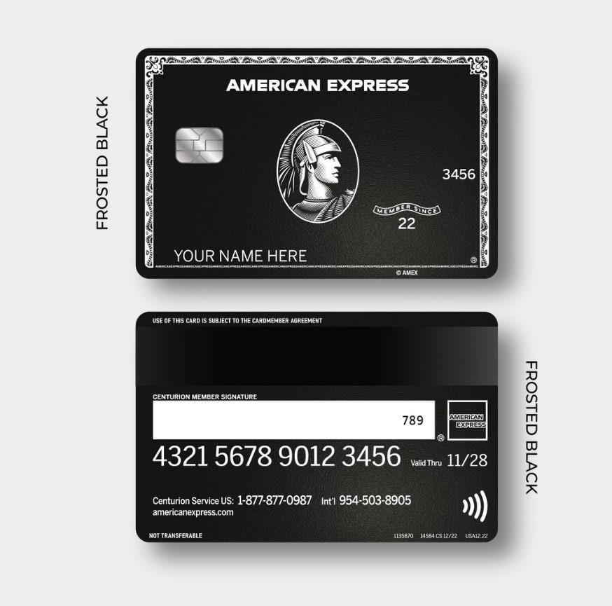 Metal Card Amex Centurion 2023 Metal Card Amex Centurion Classic ...