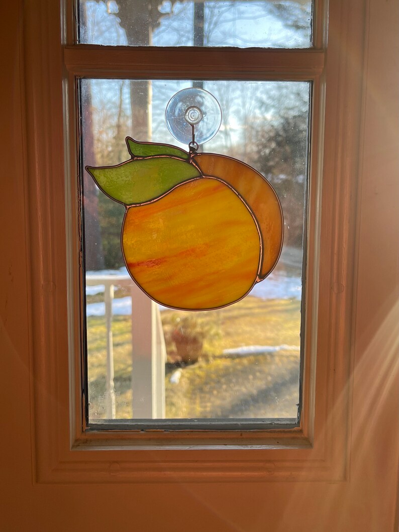 Peach Stained Glass Pattern Simple - Etsy