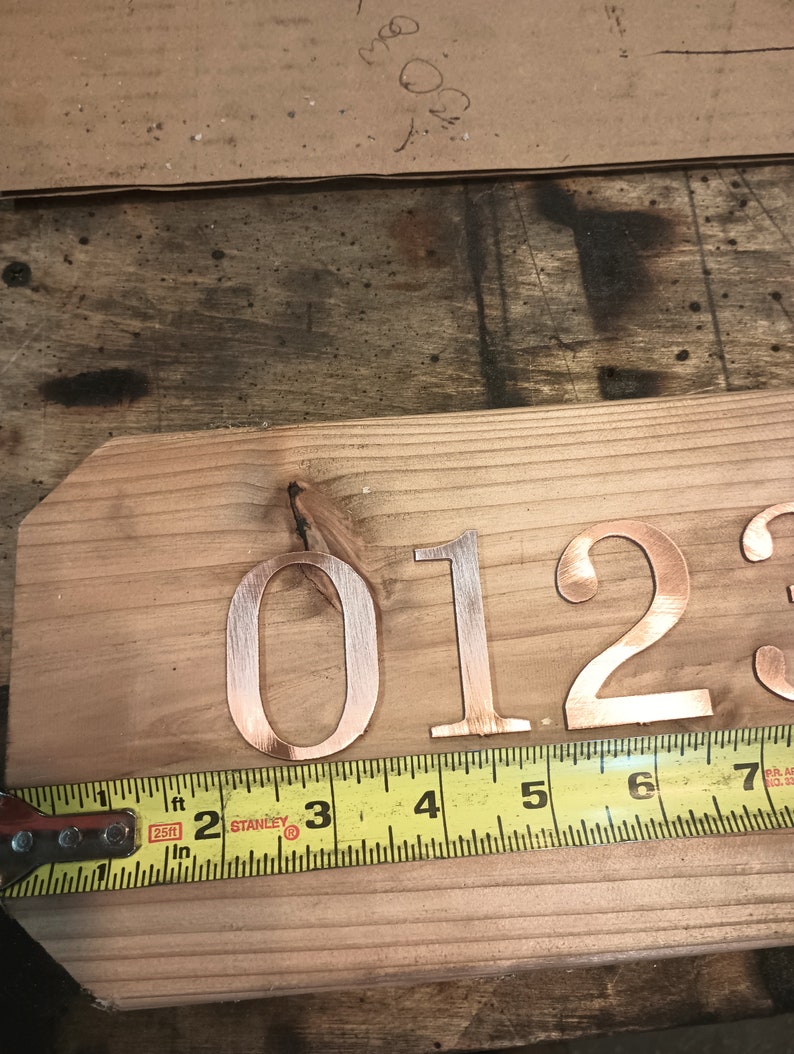 Copper House Numbers Sold Separately - Etsy