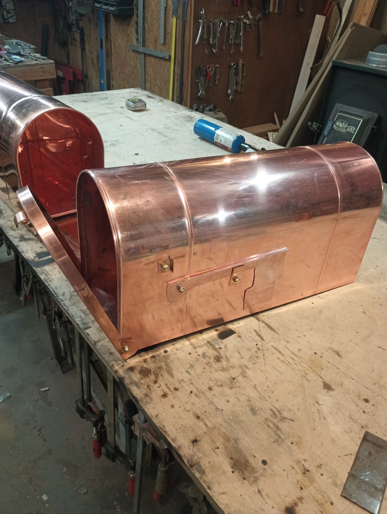 24x9x11 Copper Mailbox With Brass Hardware - Etsy