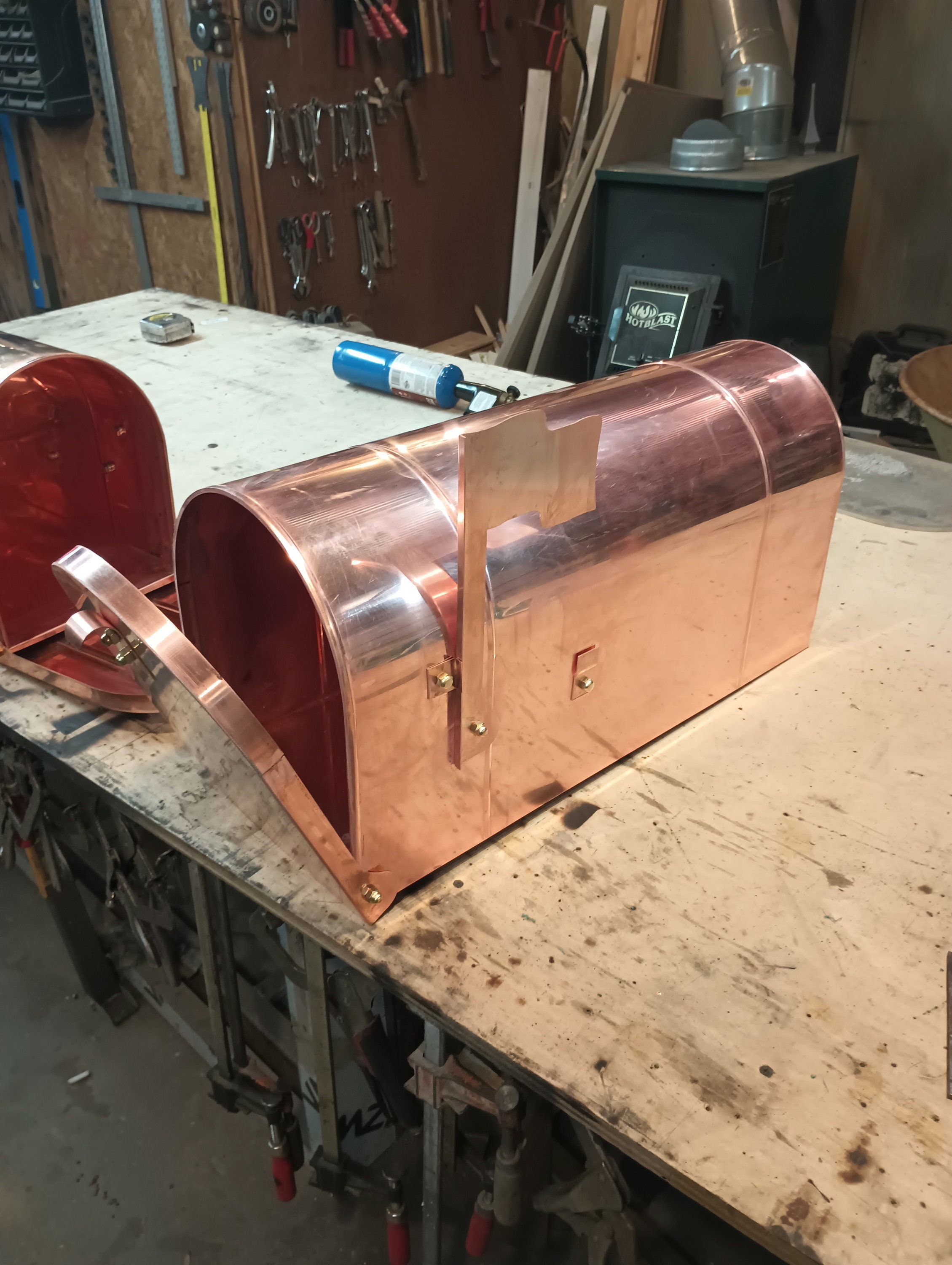 19x7x9 Copper Mailbox With Brass Hardware - Etsy