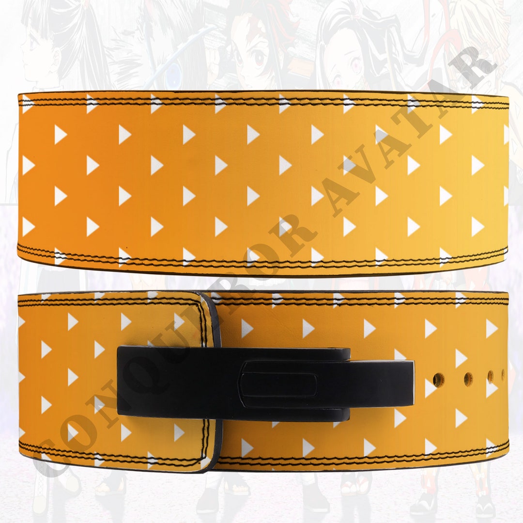 Demon Slayer Anime Lever Belt | Powerlifting Belt | Zenitsu Lever ...