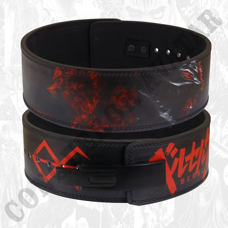 Berserk Anime Leather Lever Belt – Premium Powerlifting & Weightlifting ...