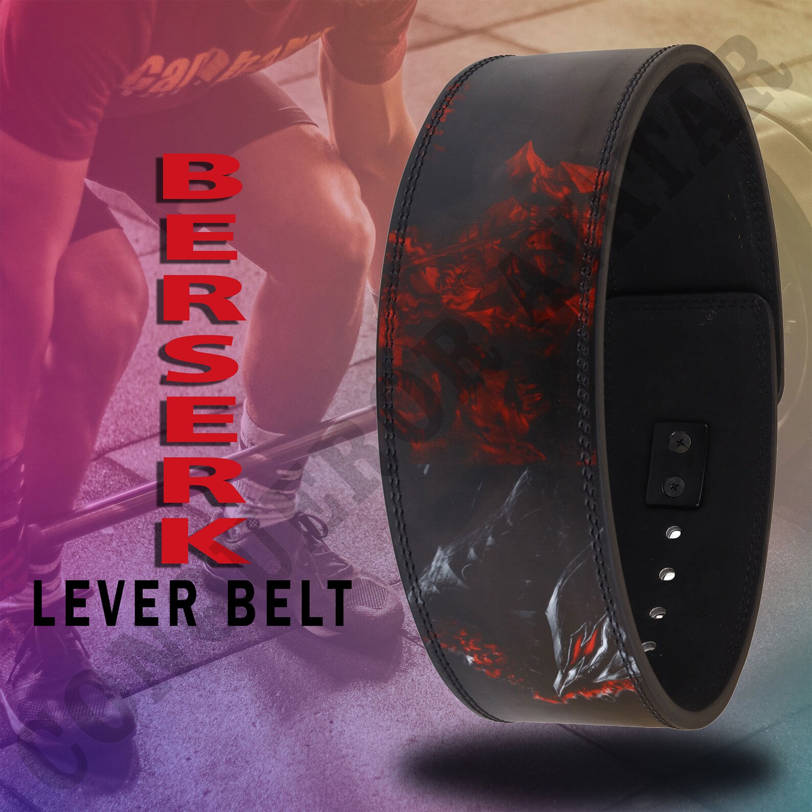Berserk Anime Leather Lever Belt – Premium Powerlifting & Weightlifting ...