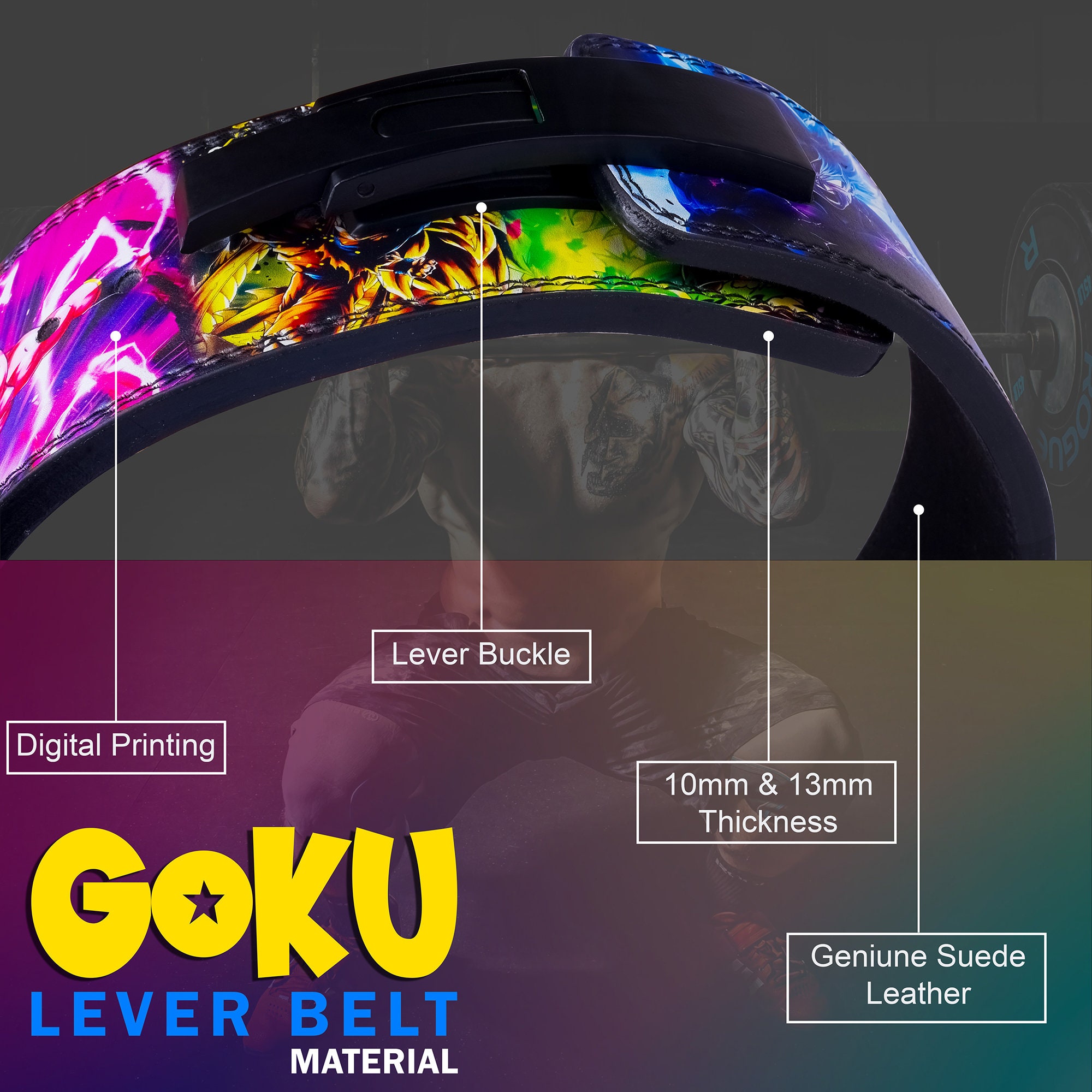 Dragon Ball Z Anime Lever Belt | Powerlifting Belt | DBZ Lever Lifting ...