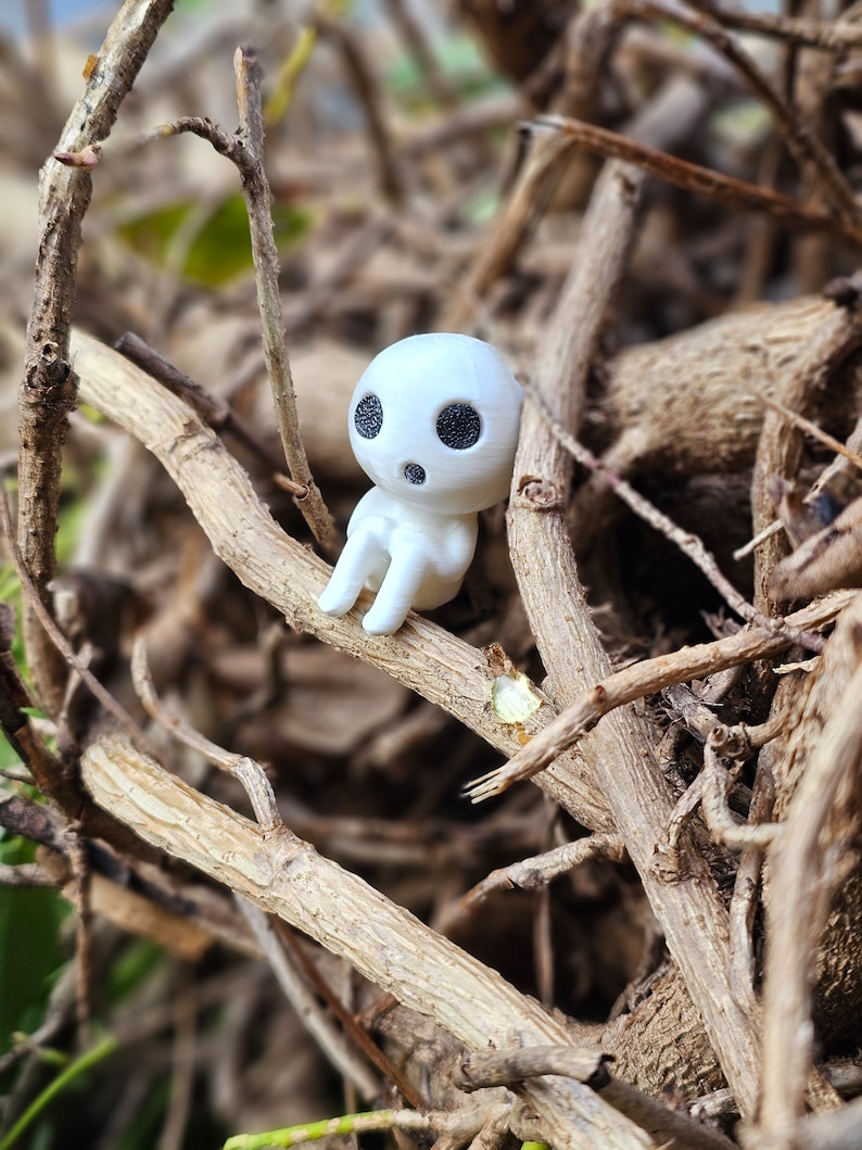 Japanese Kodama, Enchanted Forest Spirit 3d Printed 4 Pack - Etsy