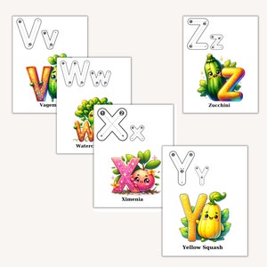 Vegetable ABC Book / Learning Cards/ Digital Download, Printable ...