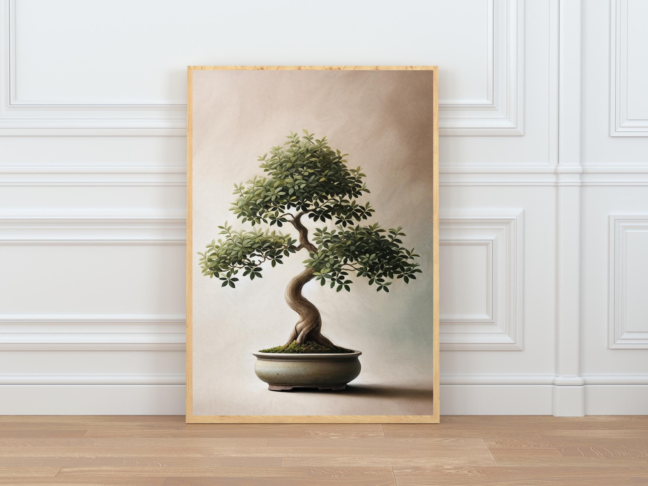 Ficus Bonsai Tree Wall Art Print | for a Zen Botanic Azian Decor ...