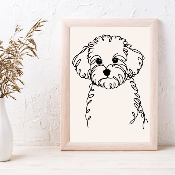 Maltipoo Drawing Line