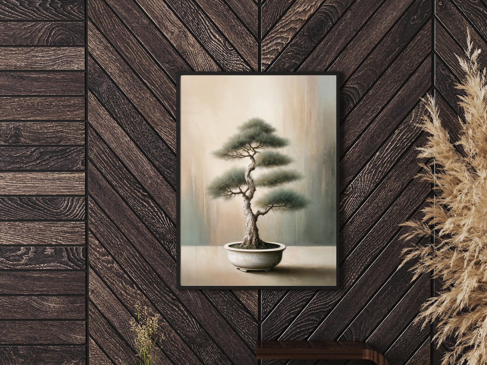 Juniper Bonsai Tree Wall Art Print | for a Zen Botanic Azian Decor ...