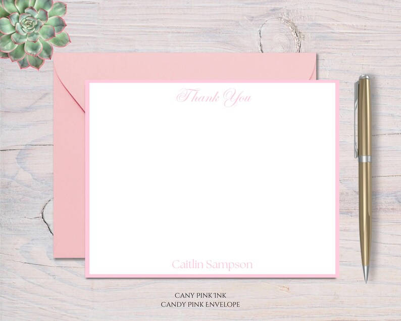 Personalized Thank You Stationery, Classic Style, Thank You Cards ...