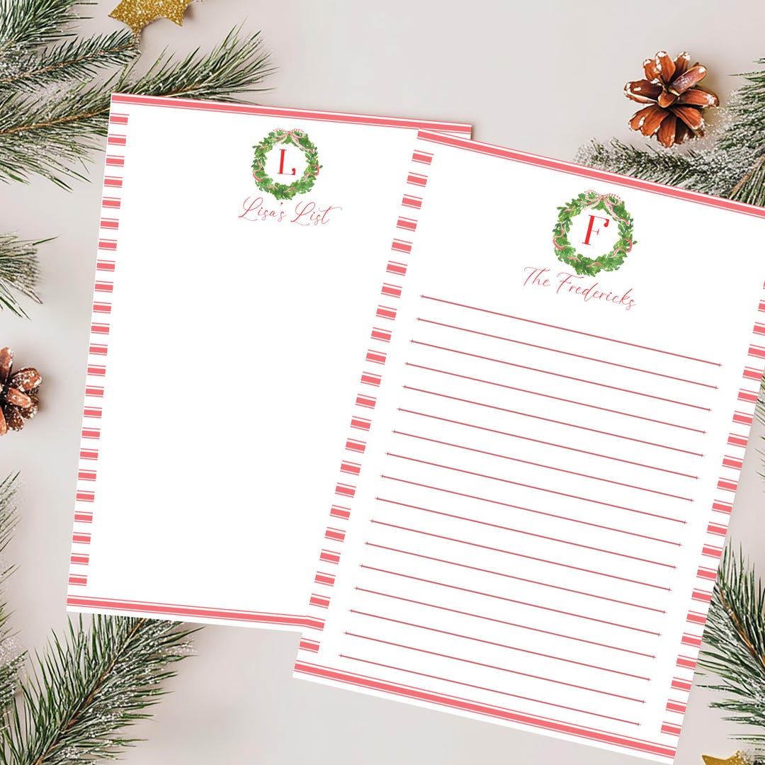 Personalized Notepads for Christmas, Lined or Unlined Notepads ...