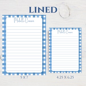 Personalized Gingham Notepad | Desk Notepads | To-do List | Shopping List | Lined or Unlined ...