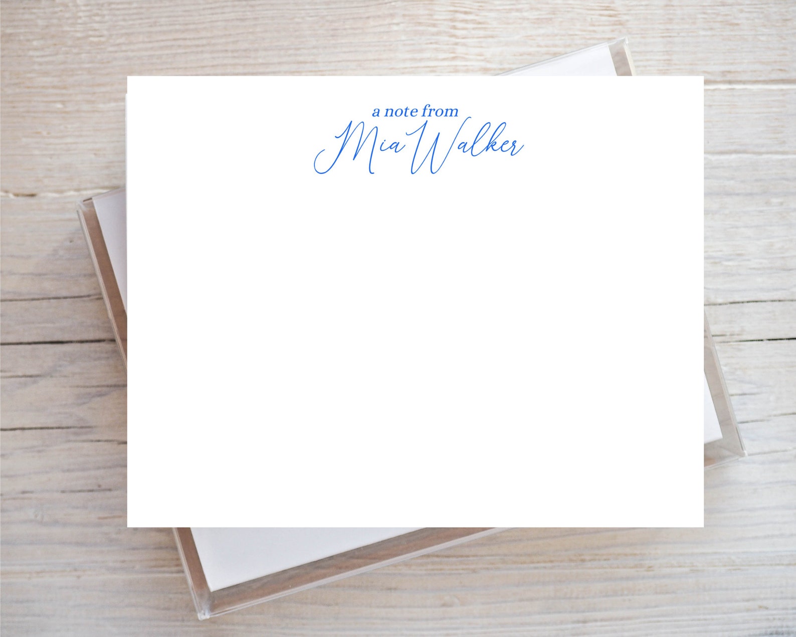 Personalized Note Cards Customized Stationery Set Simple Script ...