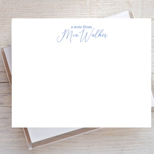 Personalized Note Cards Customized Stationery Set Simple Script ...