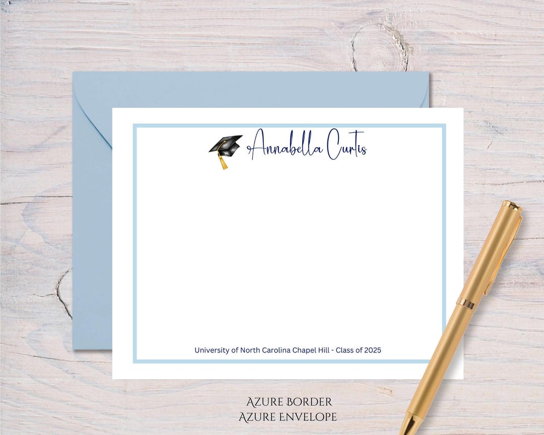 Personalized Graduation Note Cards Custom Thank You Card Class of 2025 ...