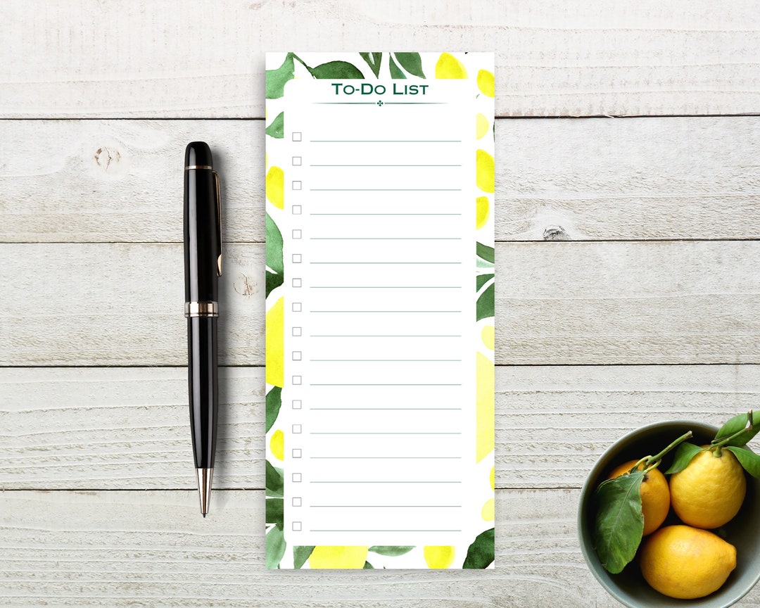 Personalized To-do List Notepad With Border Lined Notepad Unlined Pad ...