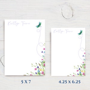 Personalized Notepad With Wildflowers | A Note From | Personal Name ...