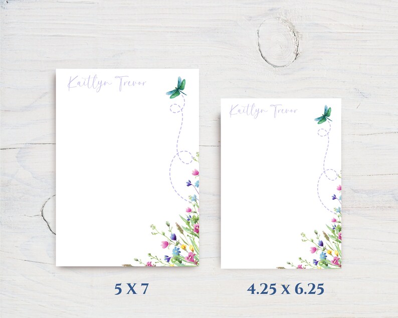 Personalized Notepad With Wildflowers | A Note From | Personal Name ...