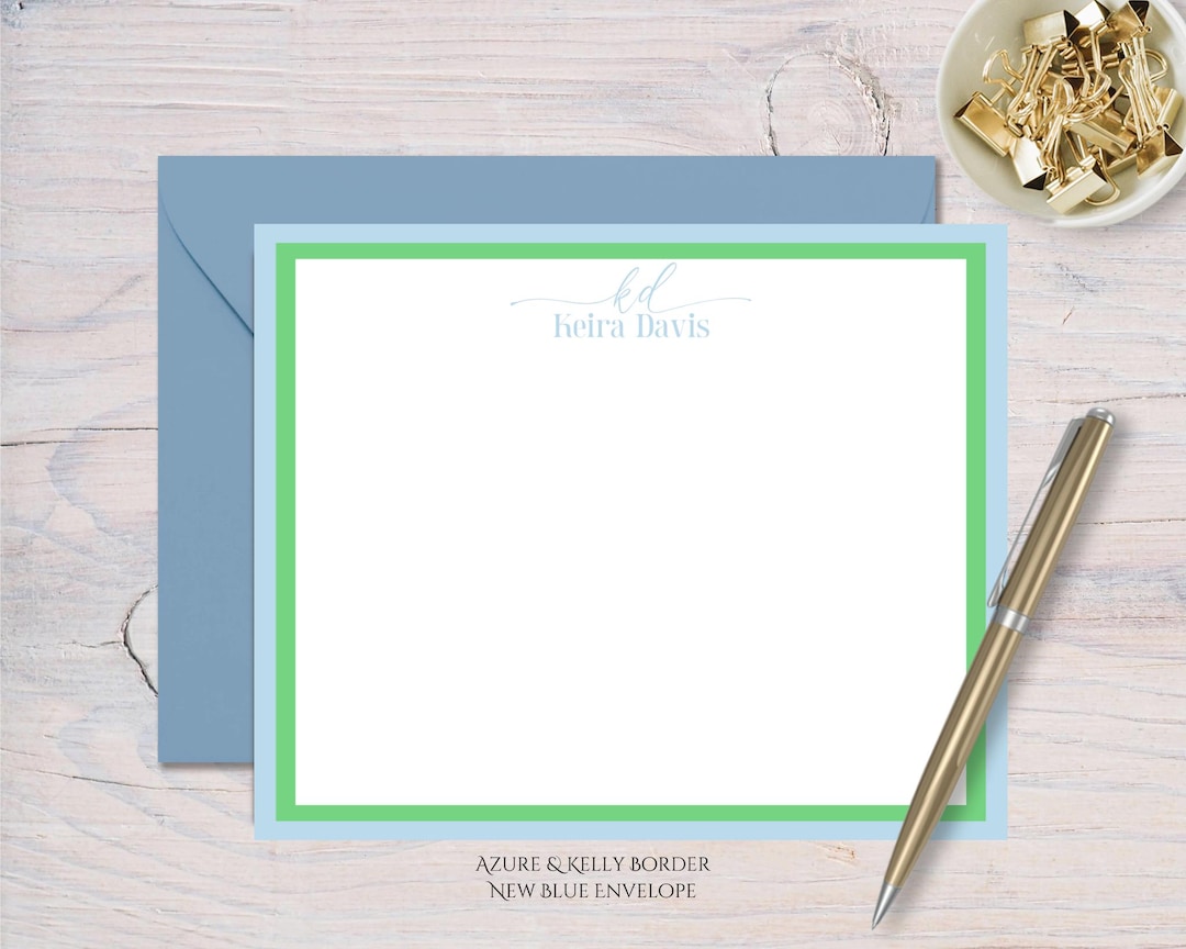 Personalized Note Card Set, Custom Stationery Set, Personalized Gift ...