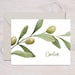 Personalized Olive Branch Notecards: Custom Botanical Stationery - Etsy