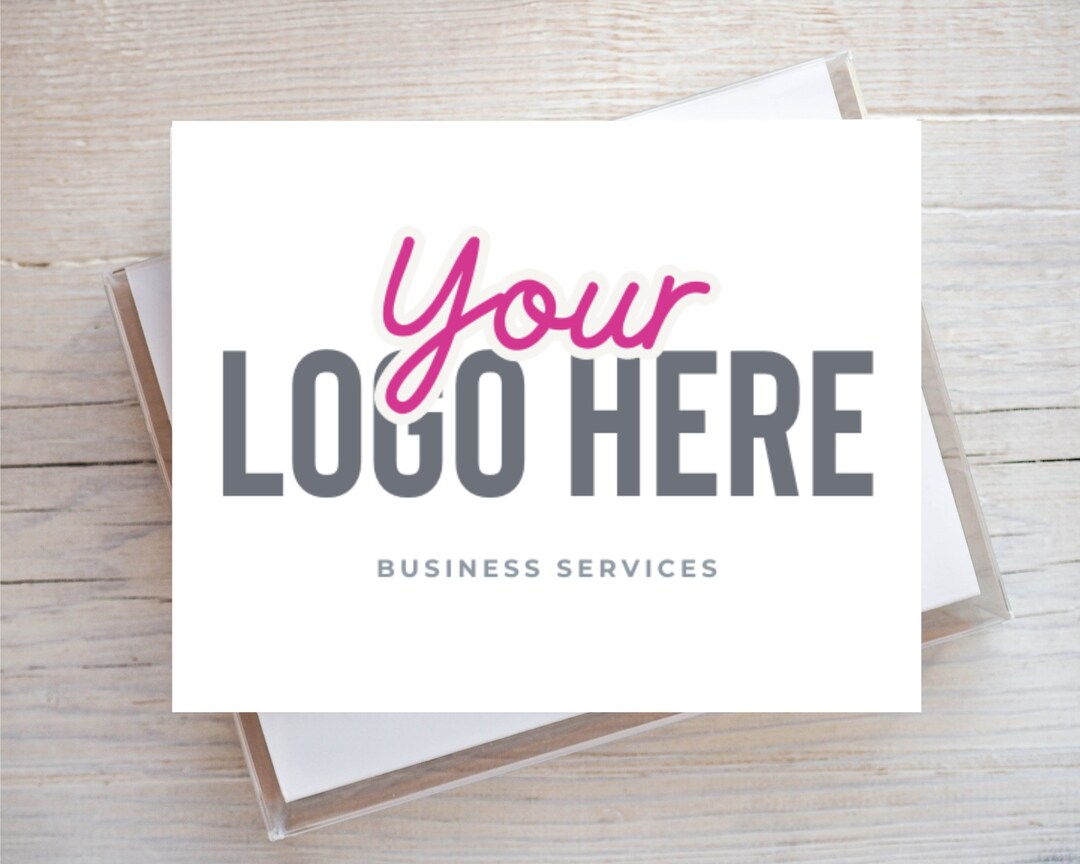 Thank You Business Card Folded Note Card With Company Logo Small ...