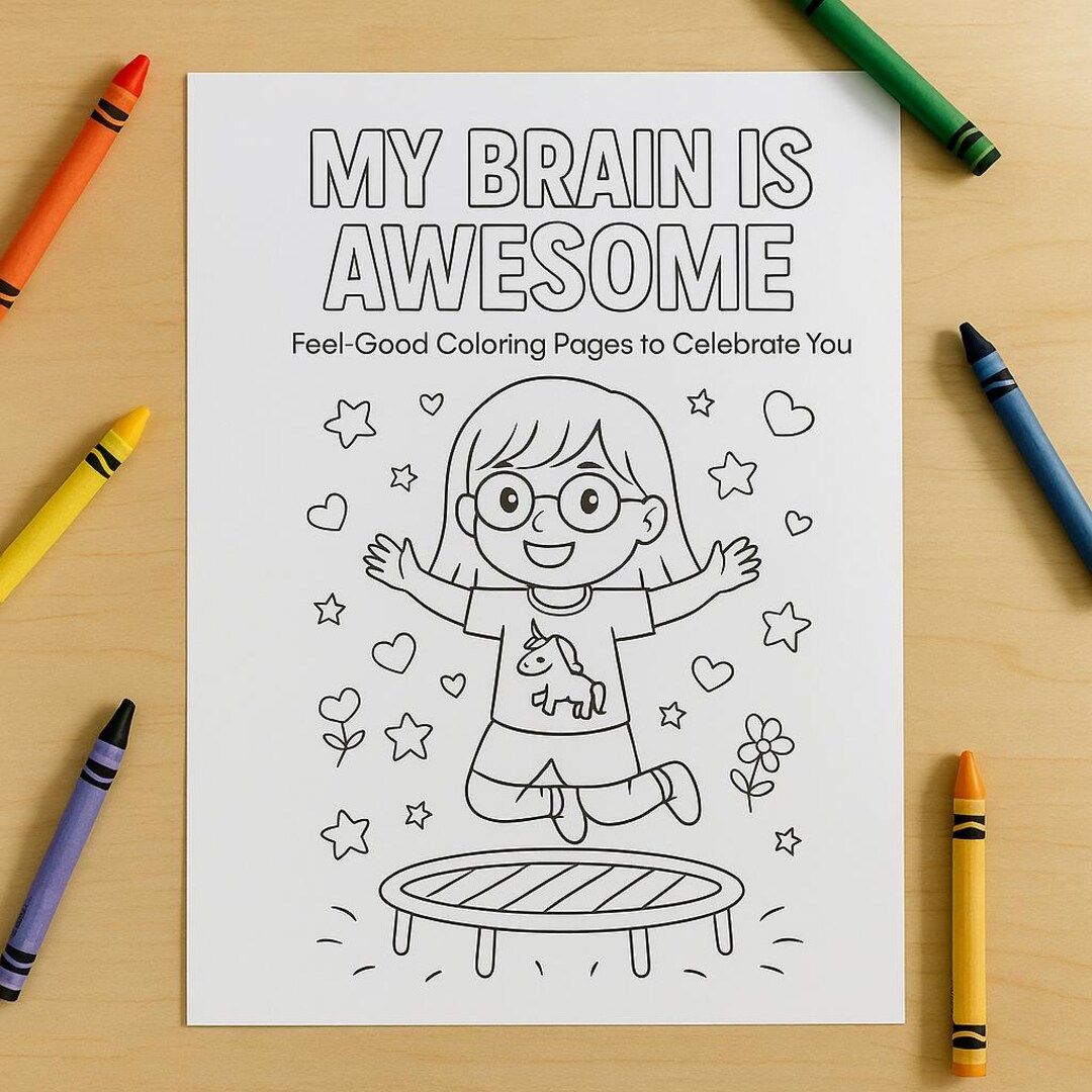 My Brain is Awesome – Autism Affirmation Coloring Pages for Kids ...