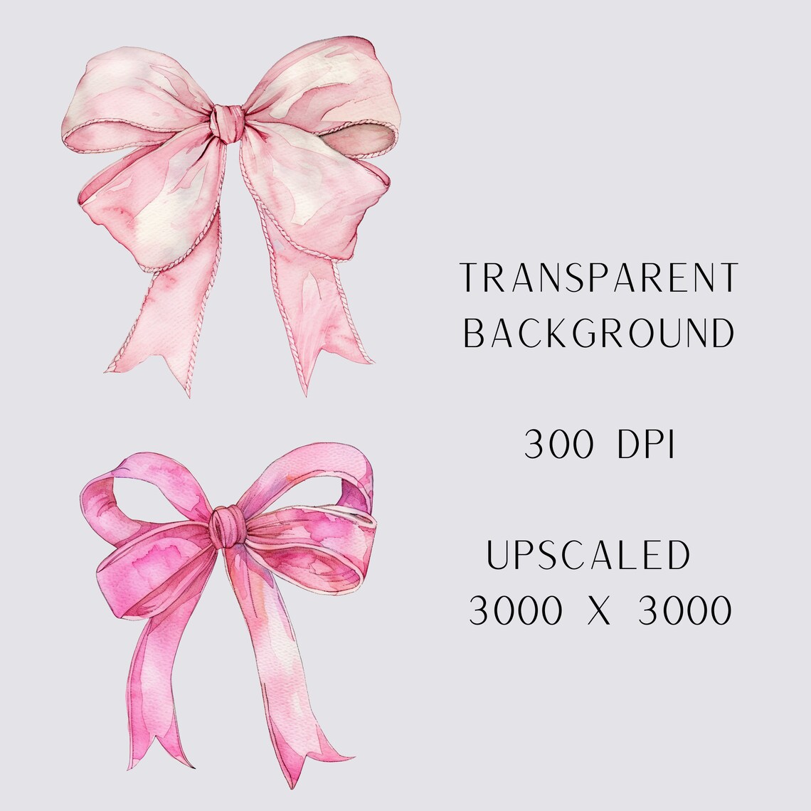 Pink Coquette Bows Clipart, Pink Ribbon, Girly Coquette, Watercolor ...