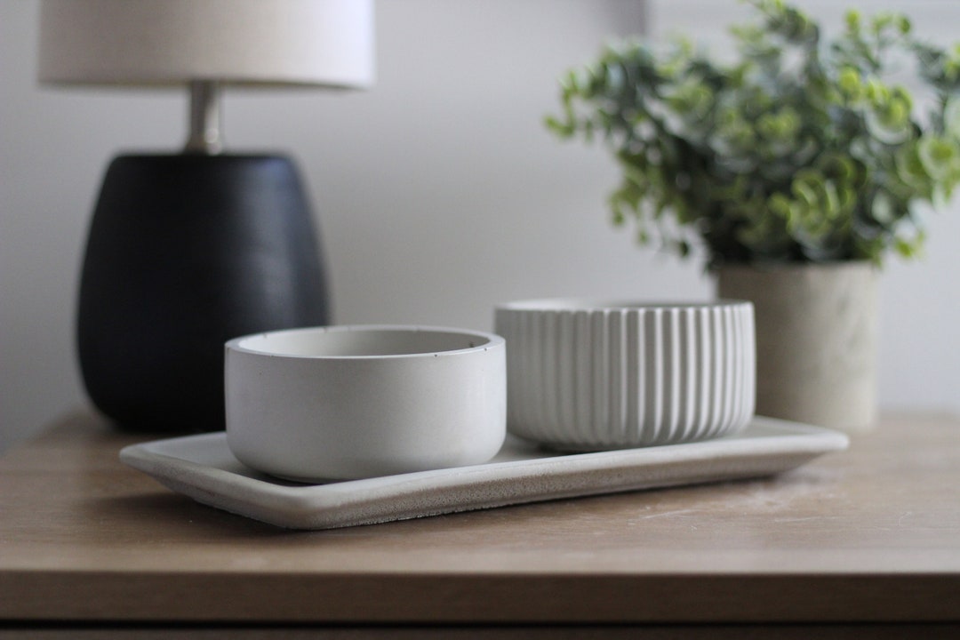 Handcrafted Cement Jar Set | Modern Concrete Home Decor - Etsy