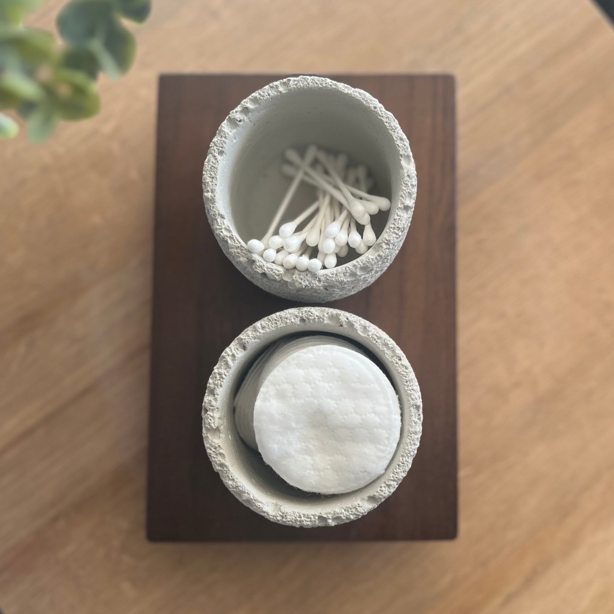 Moon Texture Cement Jar | Rustic Bathroom Decor - Etsy