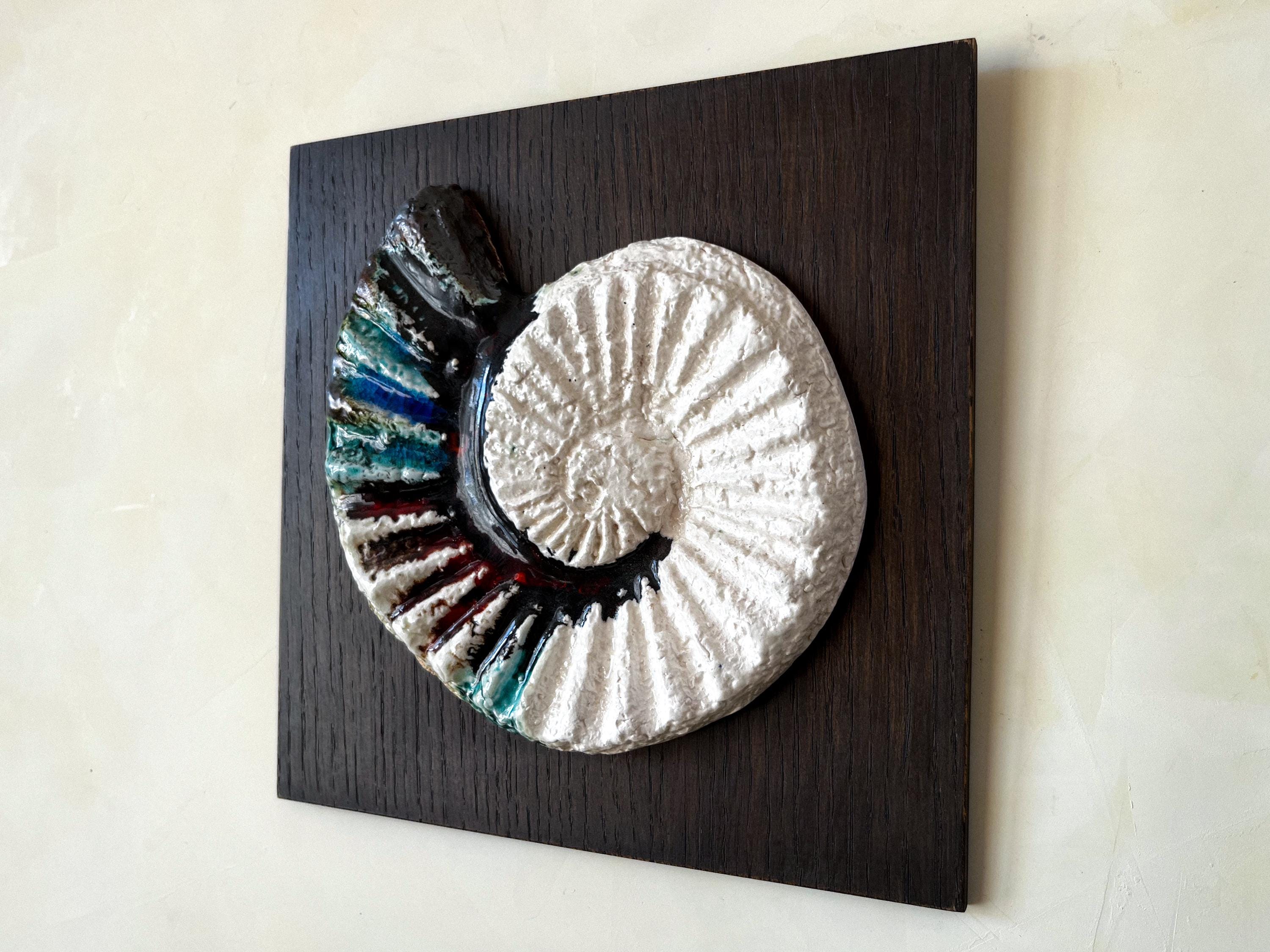 Fossil, Art Pano, Wall Panel, Ceramic Plate, Handmade Ceramic, Wall ...