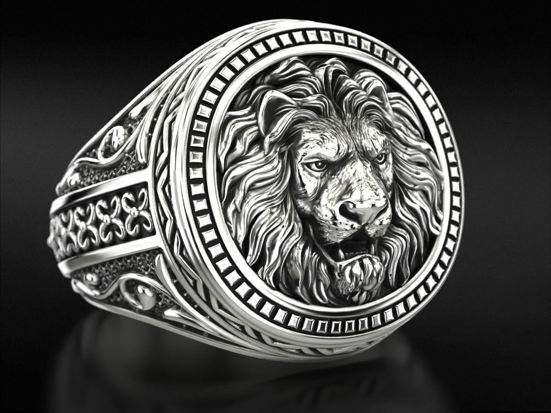 Sterling Silver Antique Lion Ring! - Etsy