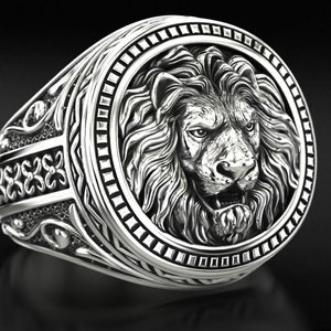 Sterling Silver Antique Lion Ring! - Etsy
