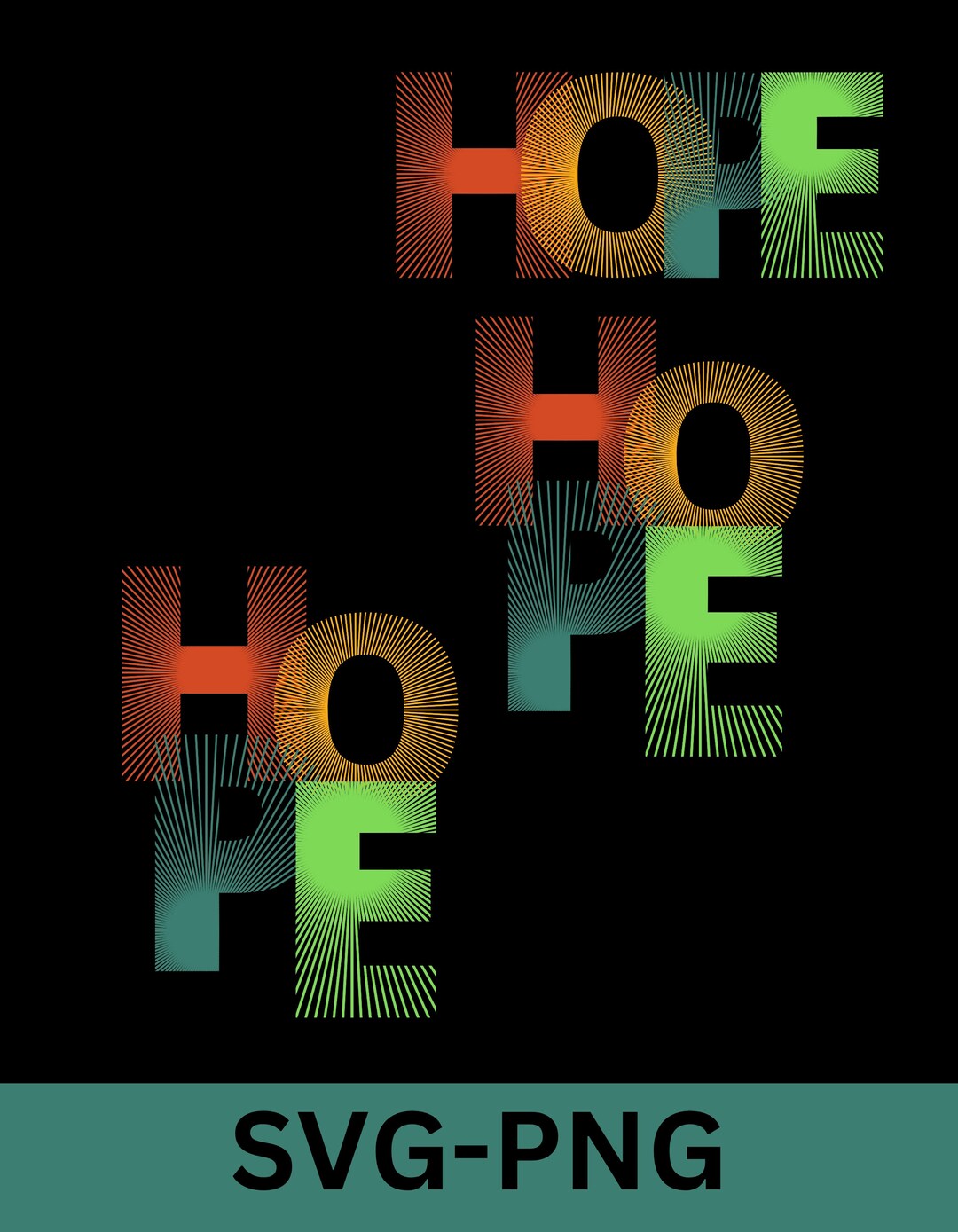 Hope Graphic Art Digital Download Svg Png Cut File Cricut Cut File dtf ...