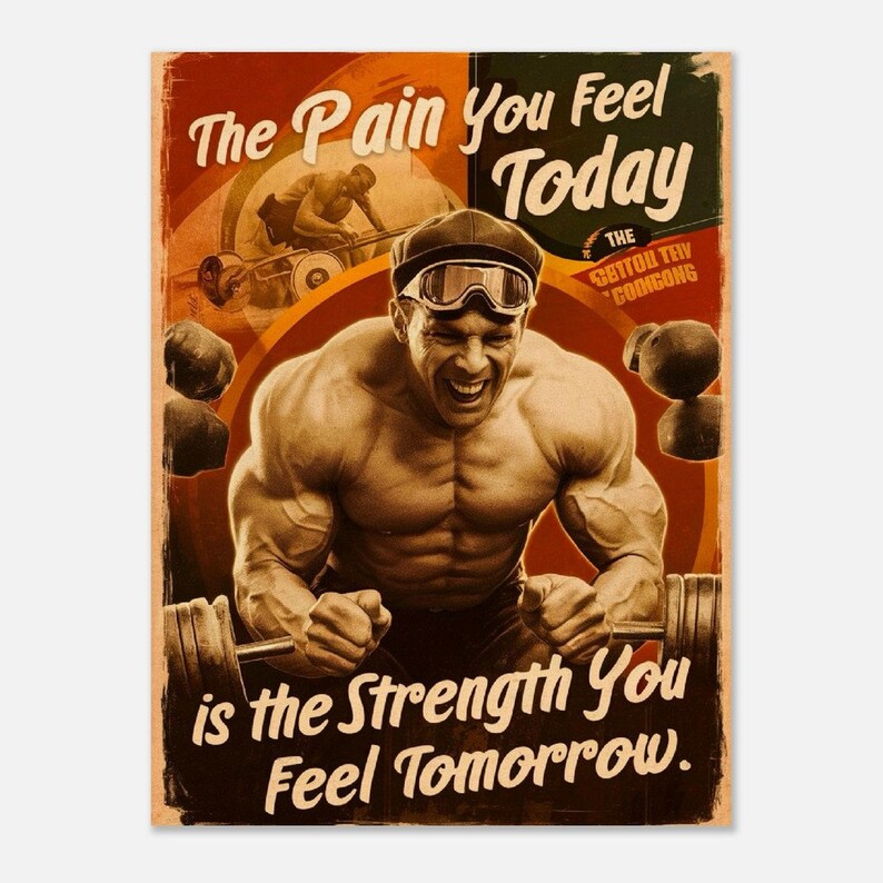 Vintage Motivational Poster Retro Inspirational Quote Wooden Wall Art ...