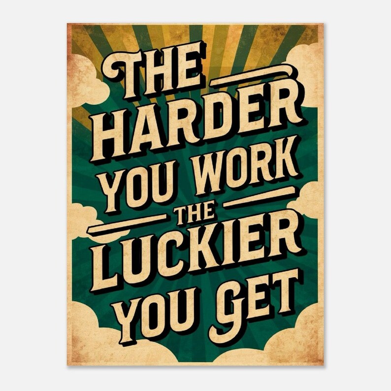 Vintage Motivational Poster Retro Inspirational Quote Wooden Wall Art ...