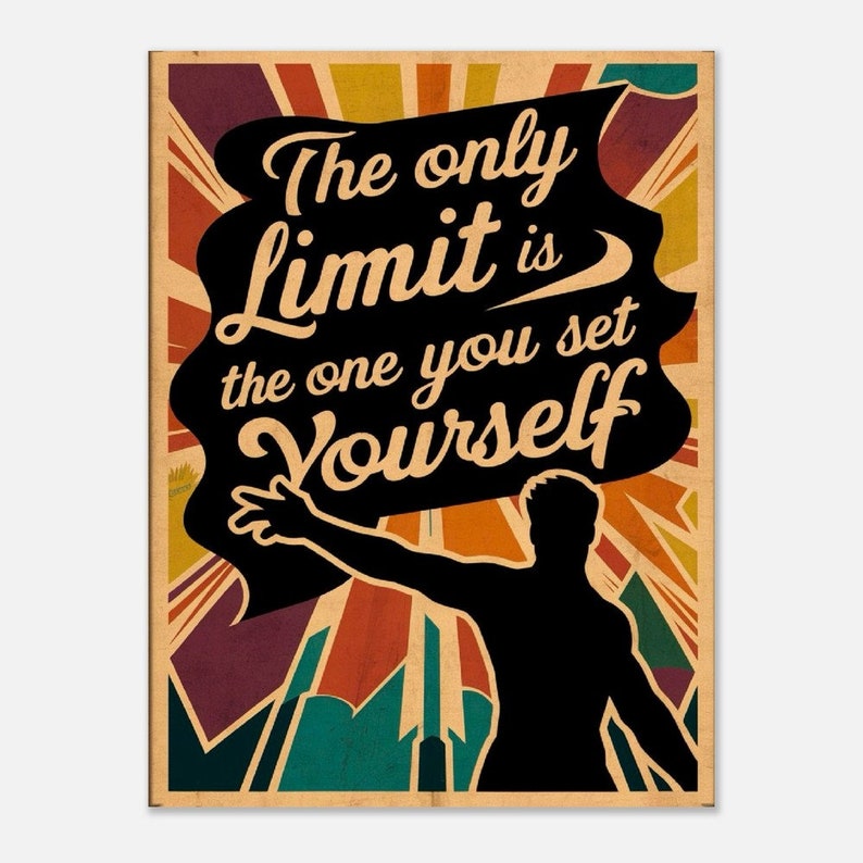 Vintage Motivational Poster Retro Inspirational Quote Wooden Wall Art ...