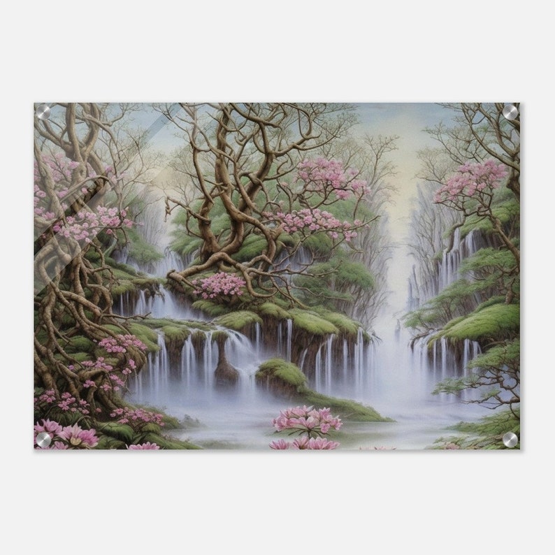 Surrealism Poster Pastel Dreamscape Acrylic Glass Print Large Wall Art ...