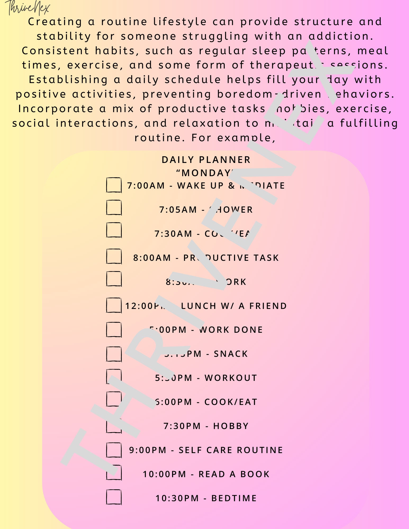 Relapse Prevention Plan My Mental Health Addiction Treatment Planner ...