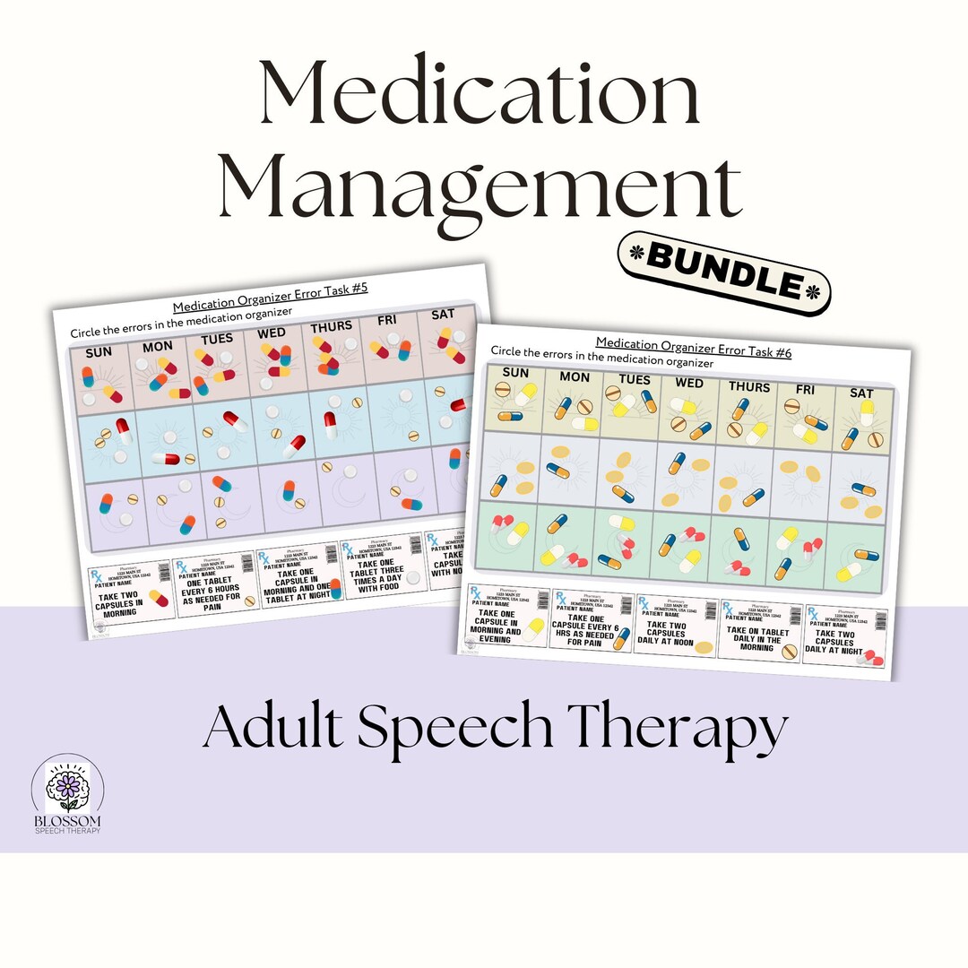 Functional Skills: Medication Organizer Bundle - Etsy