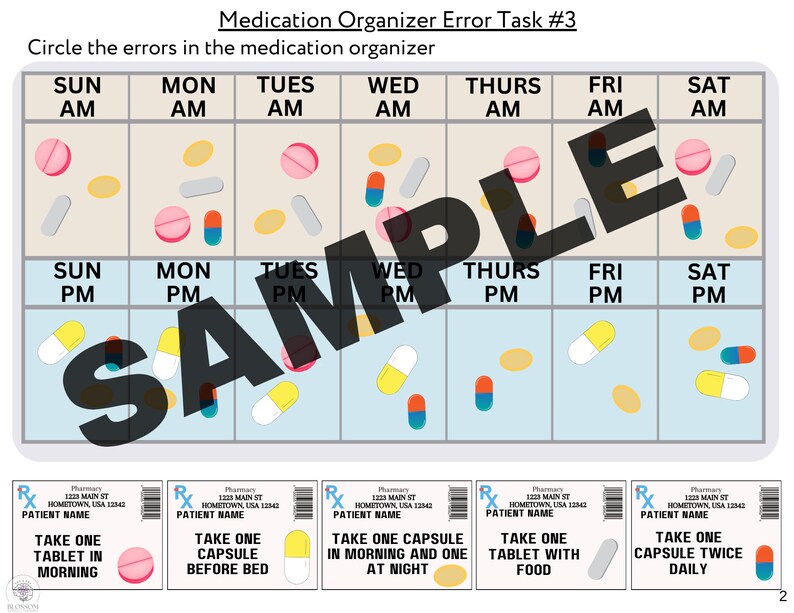 Functional Skills: Medication Organizer Medium - Etsy